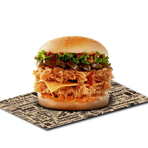 Zinger Stacker: A delicious combination of double crunch chicken fillet ...